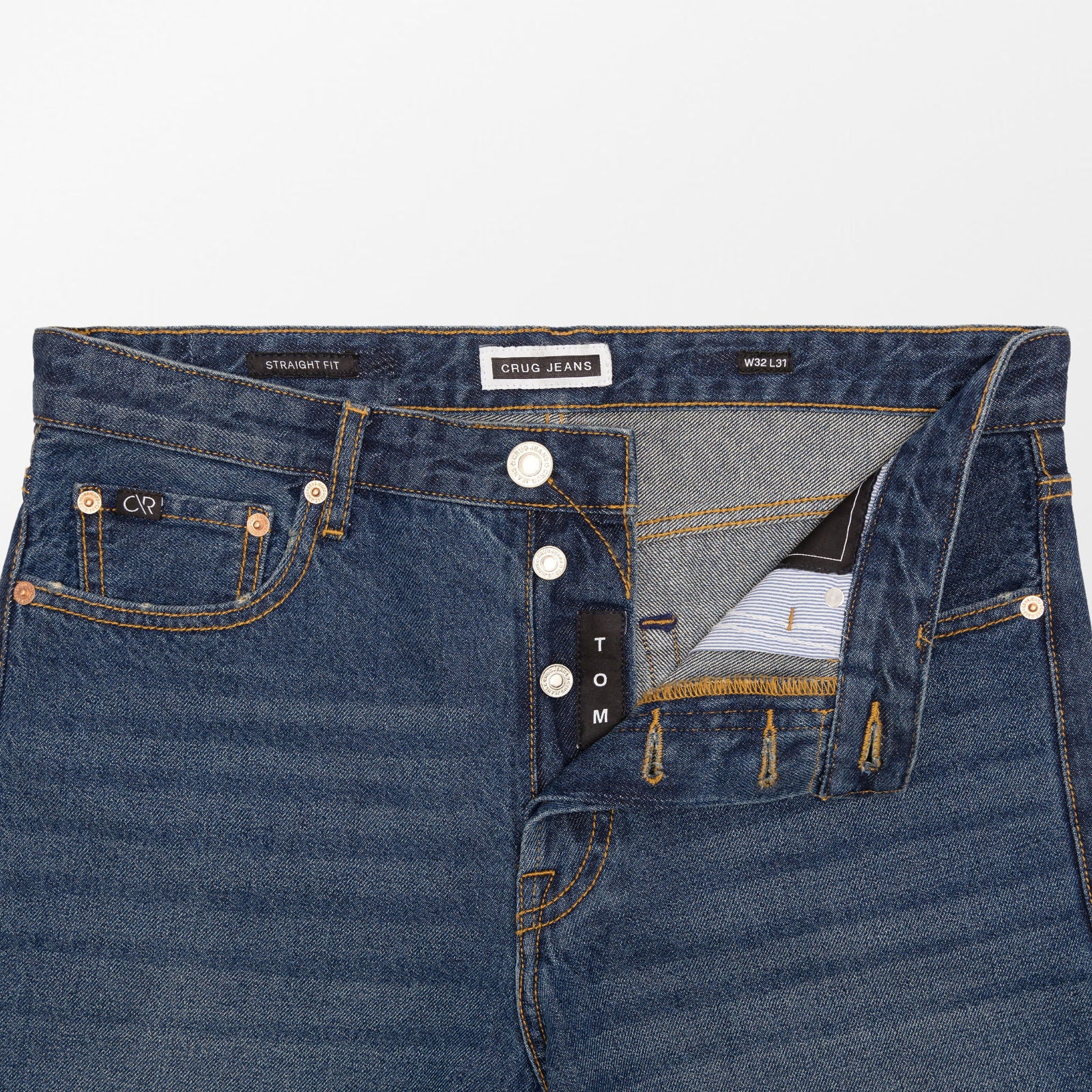 Vintage Style Straight-Leg Jeans - Retro Chic | CRUG Store – C R U G